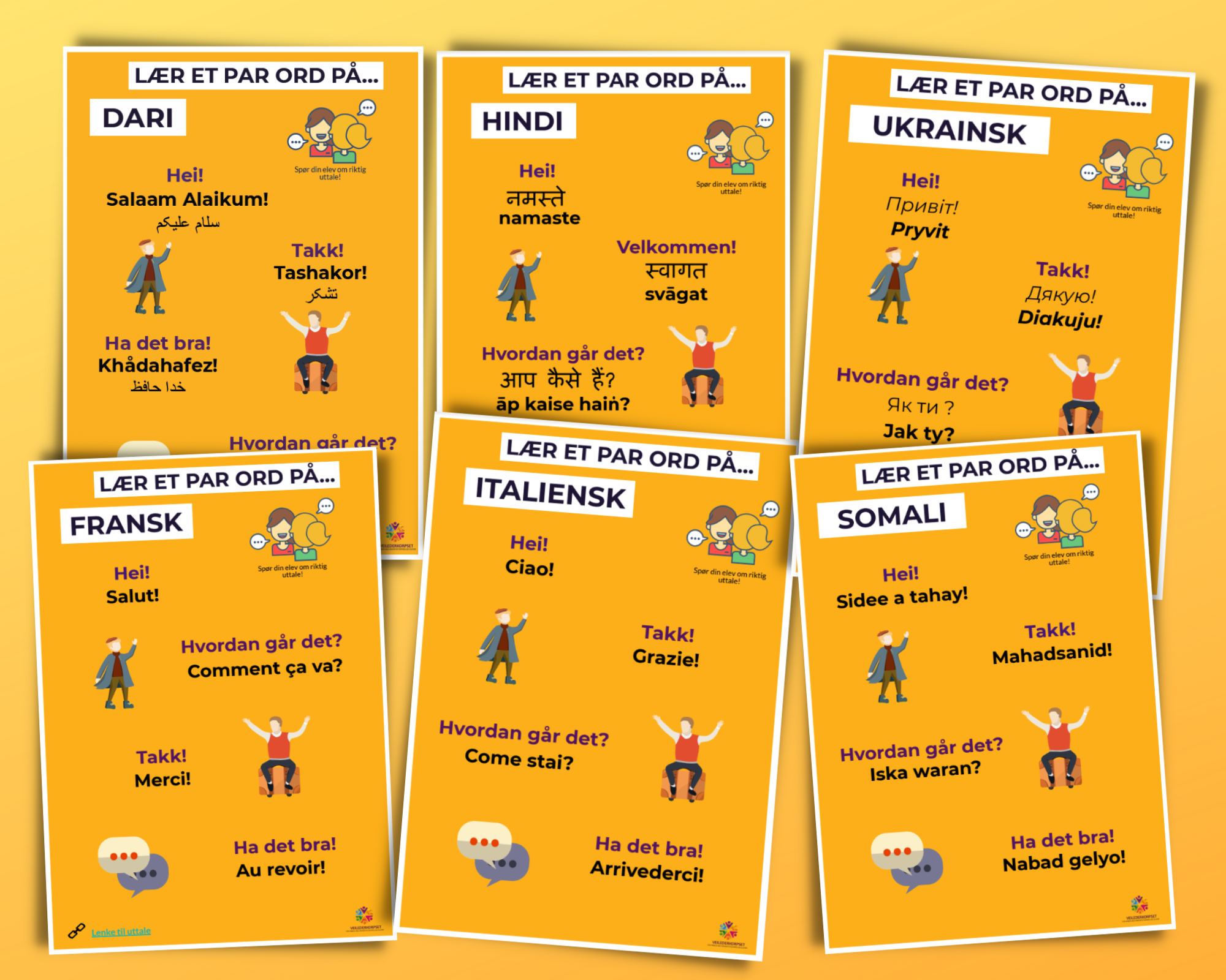 Veilederkorpsets språkplakater – morsmål.no